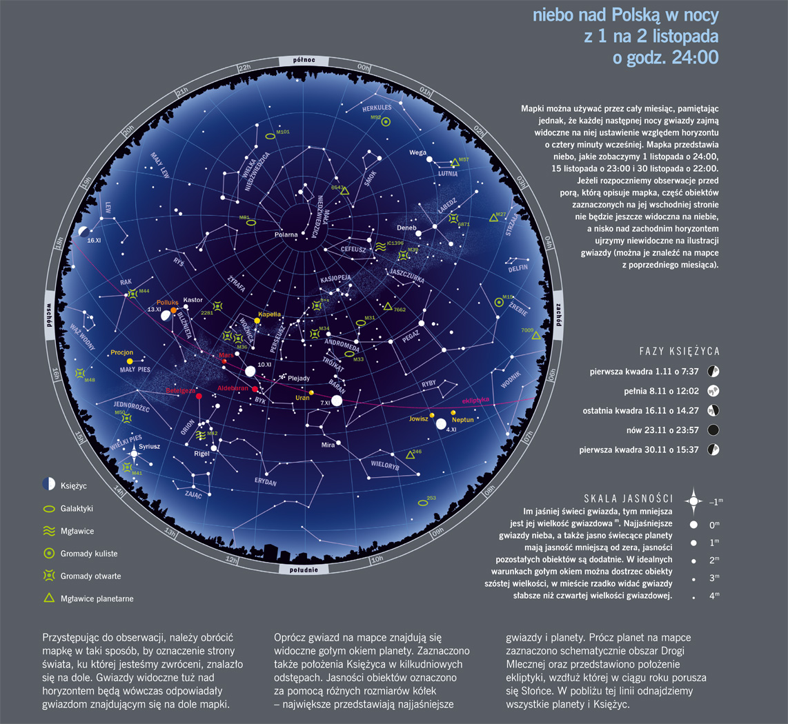 Listopad. Gwiazdy z Lwa